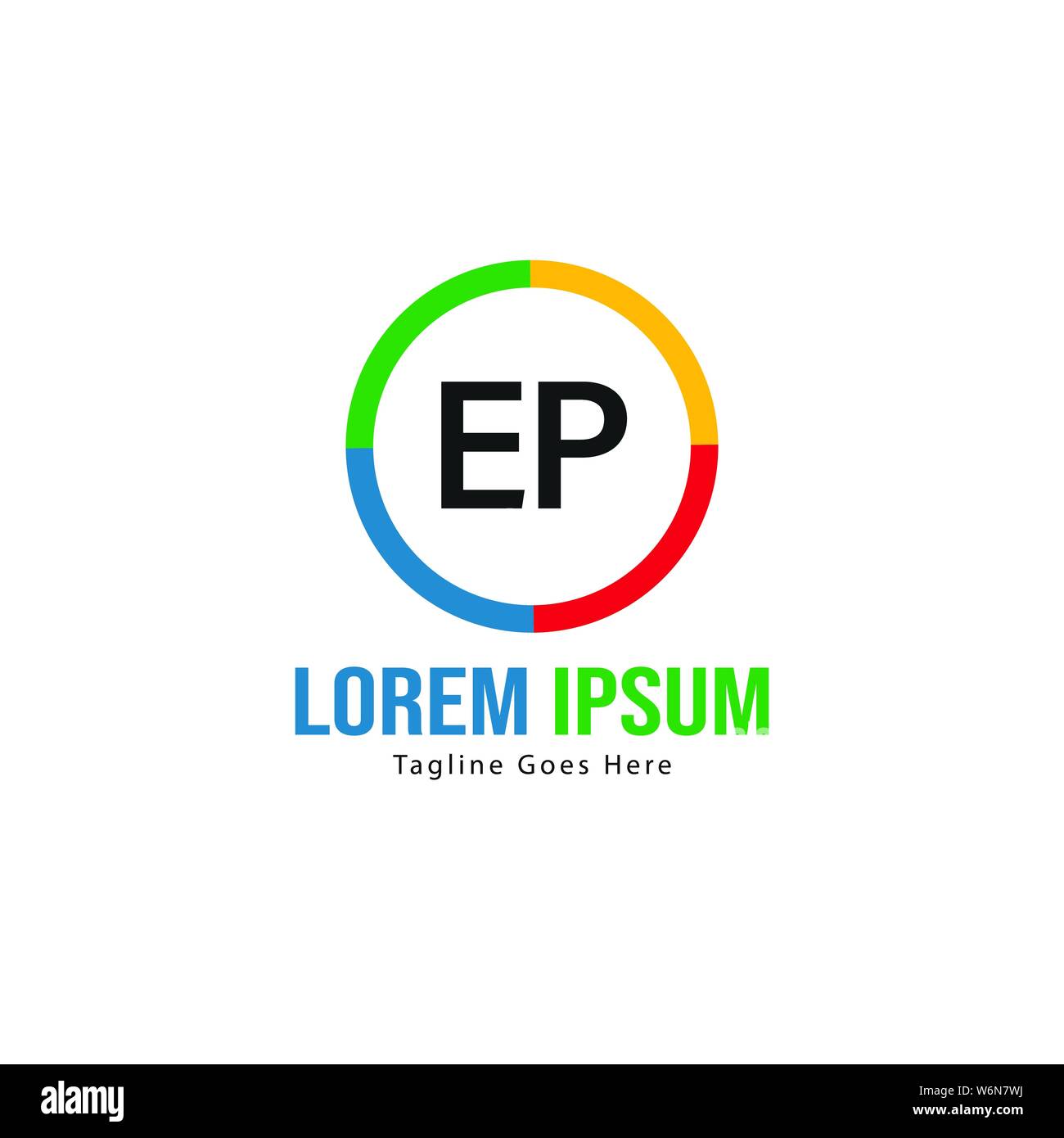 Initial EP logo template with modern frame. Minimalist EP letter logo ...