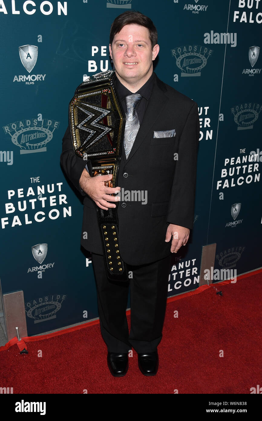 August 1, 2019, Hollywood, California, USA: Zack Gottsagen attends the ...