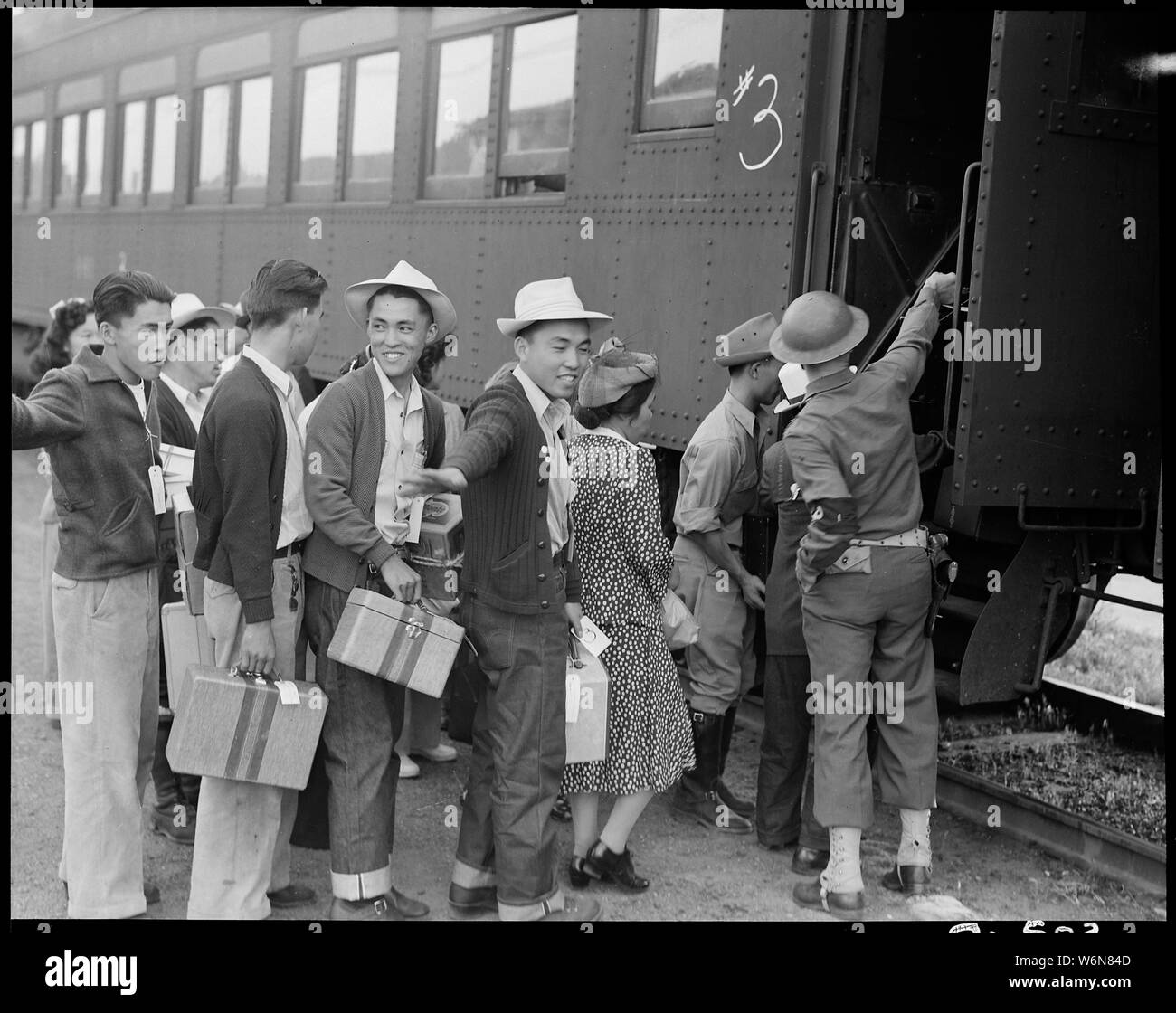 Woodland, Yolo County, California. Persons of Japanese ancestry, bound ...