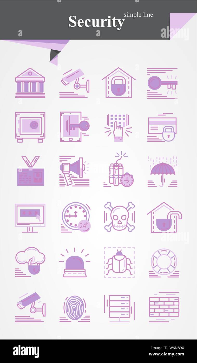 Vector security icon,sign,symbol ,pictogram Stock Vector Image & Art ...