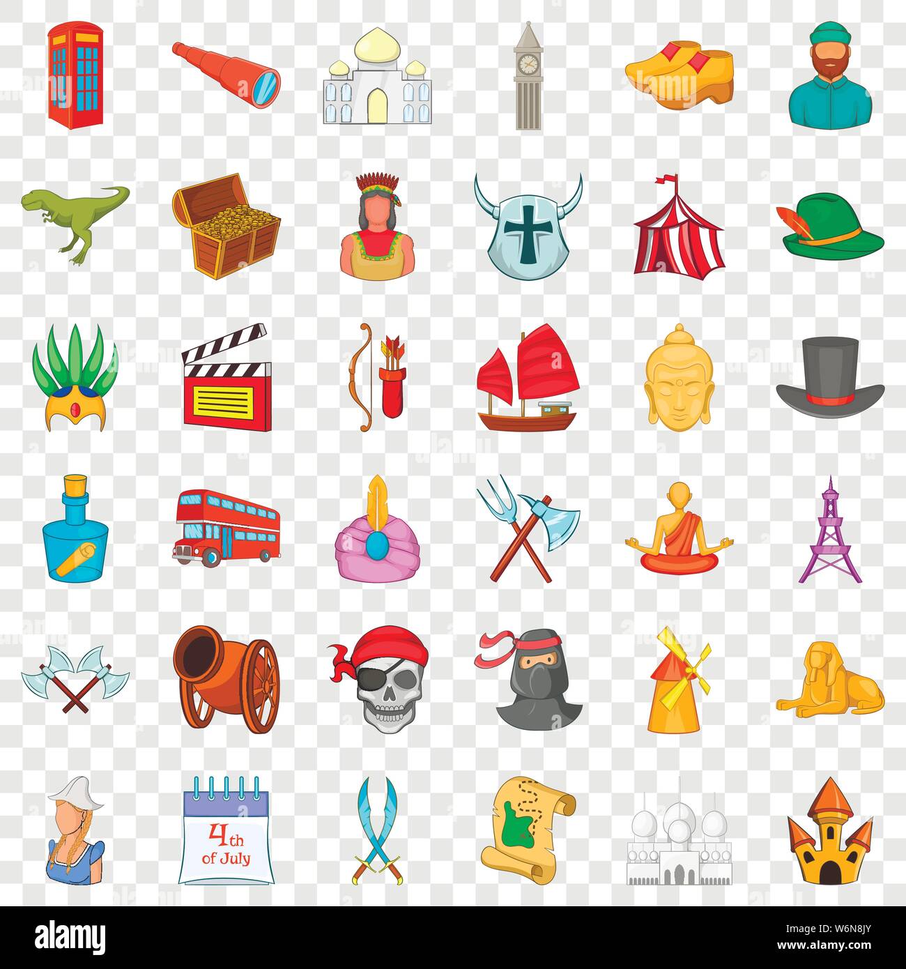 History icons set, cartoon style Stock Vector Image & Art - Alamy