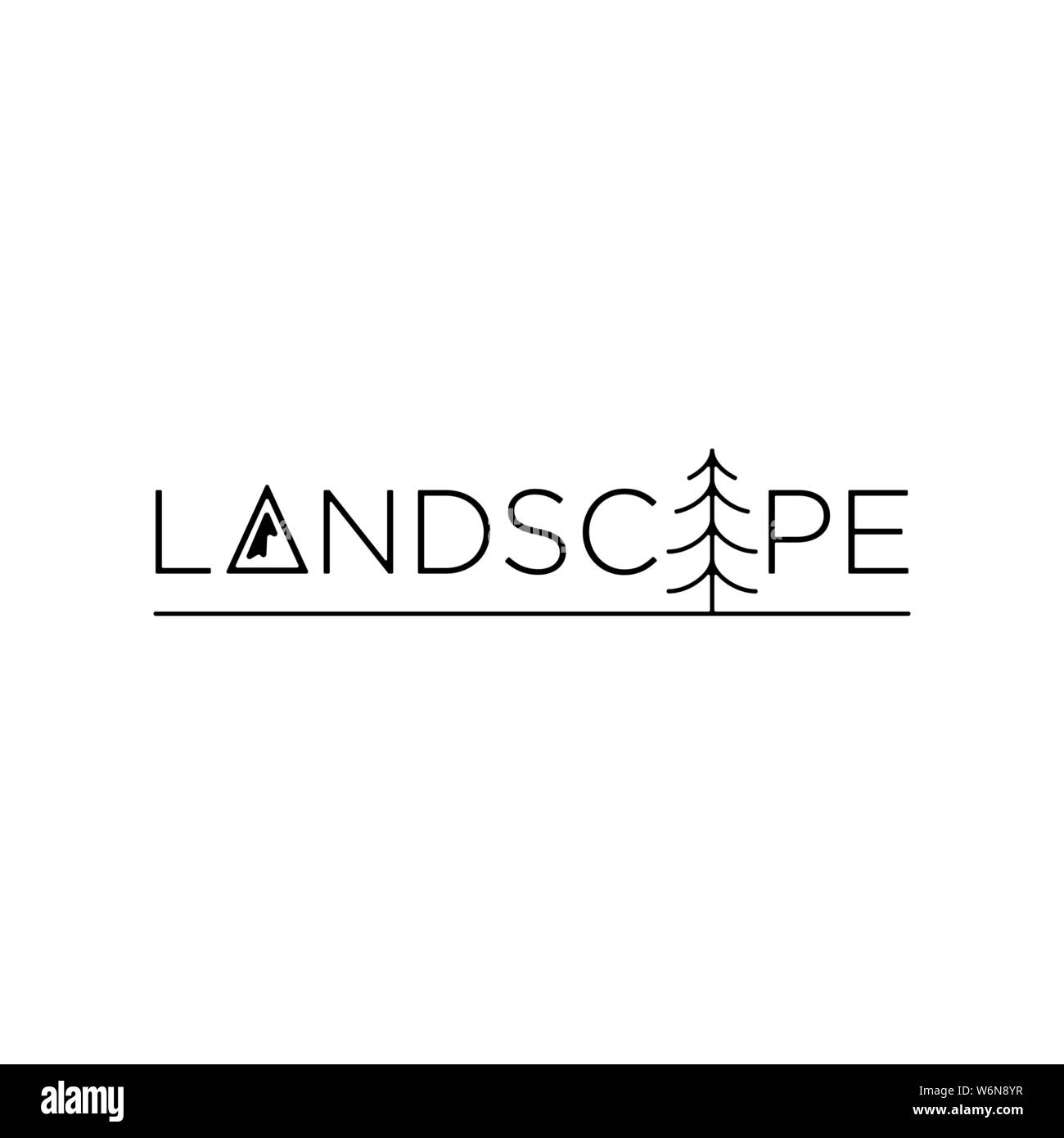 Landscape logo text vector design illustration Stock Vector Image & Art ...