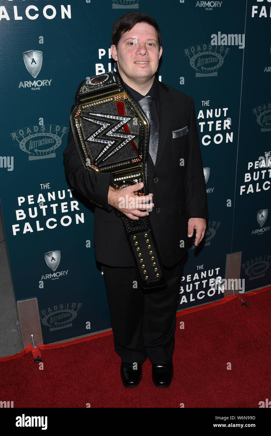 August 1, 2019, Hollywood, California, USA: Zack Gottsagen attends the ...