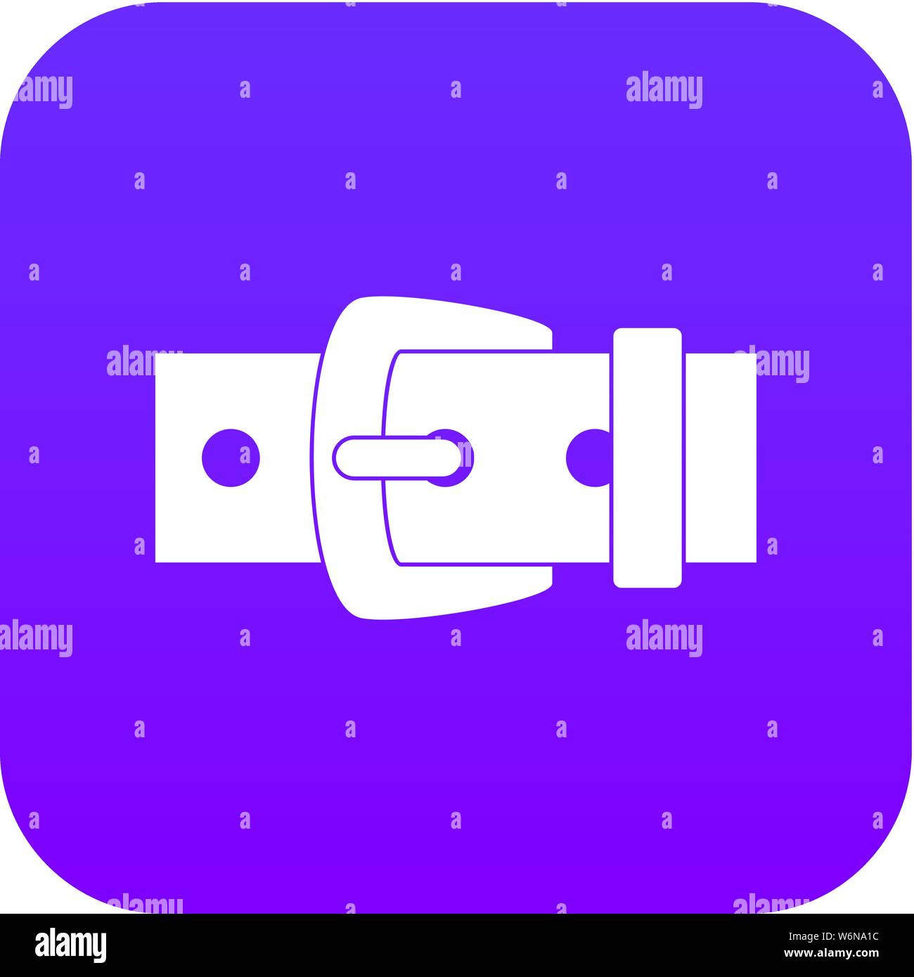 Black metal belt buckle icon digital purple Stock Vector Image & Art ...