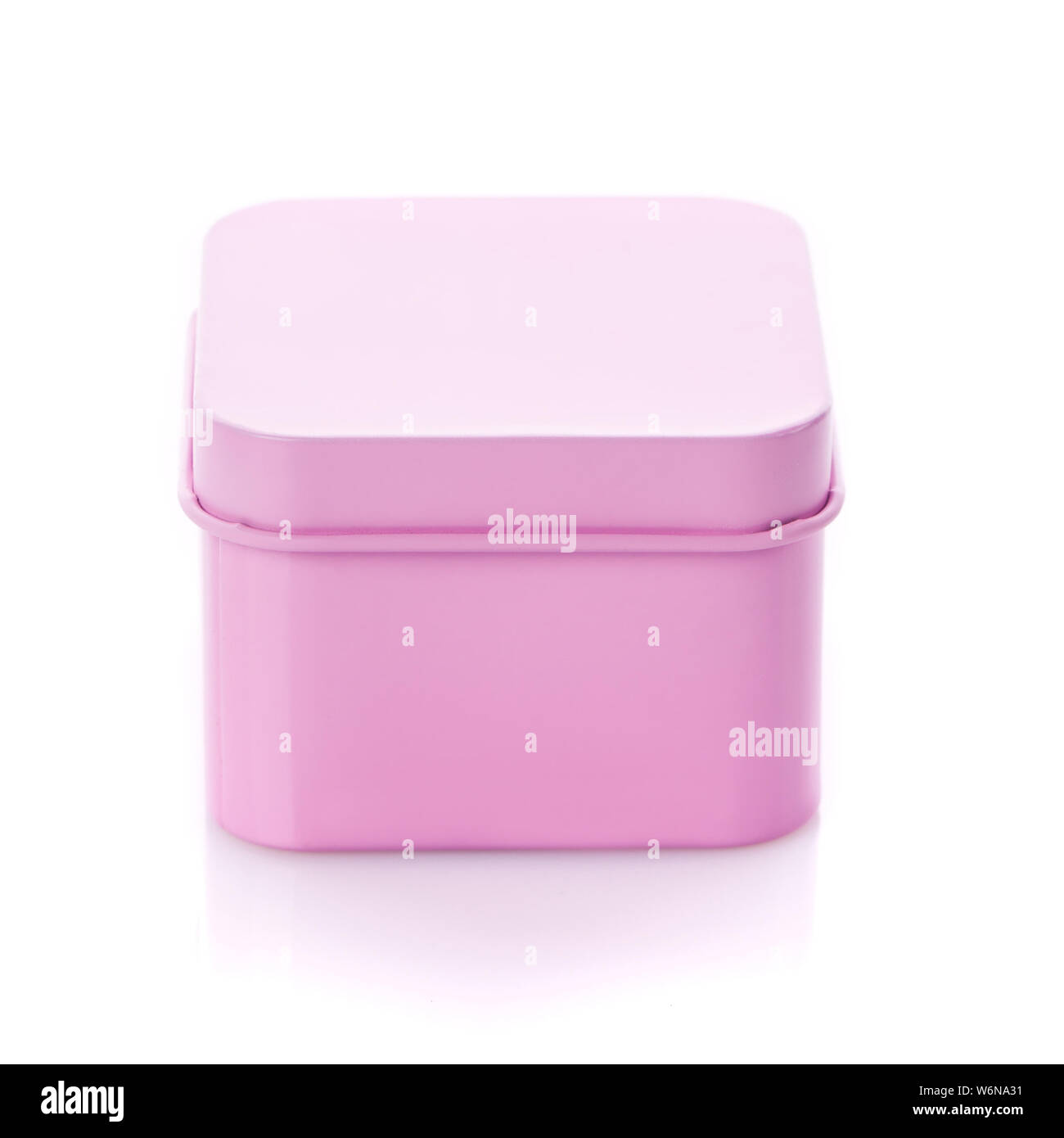 Simple pink gift box isolated on white Stock Photo - Alamy