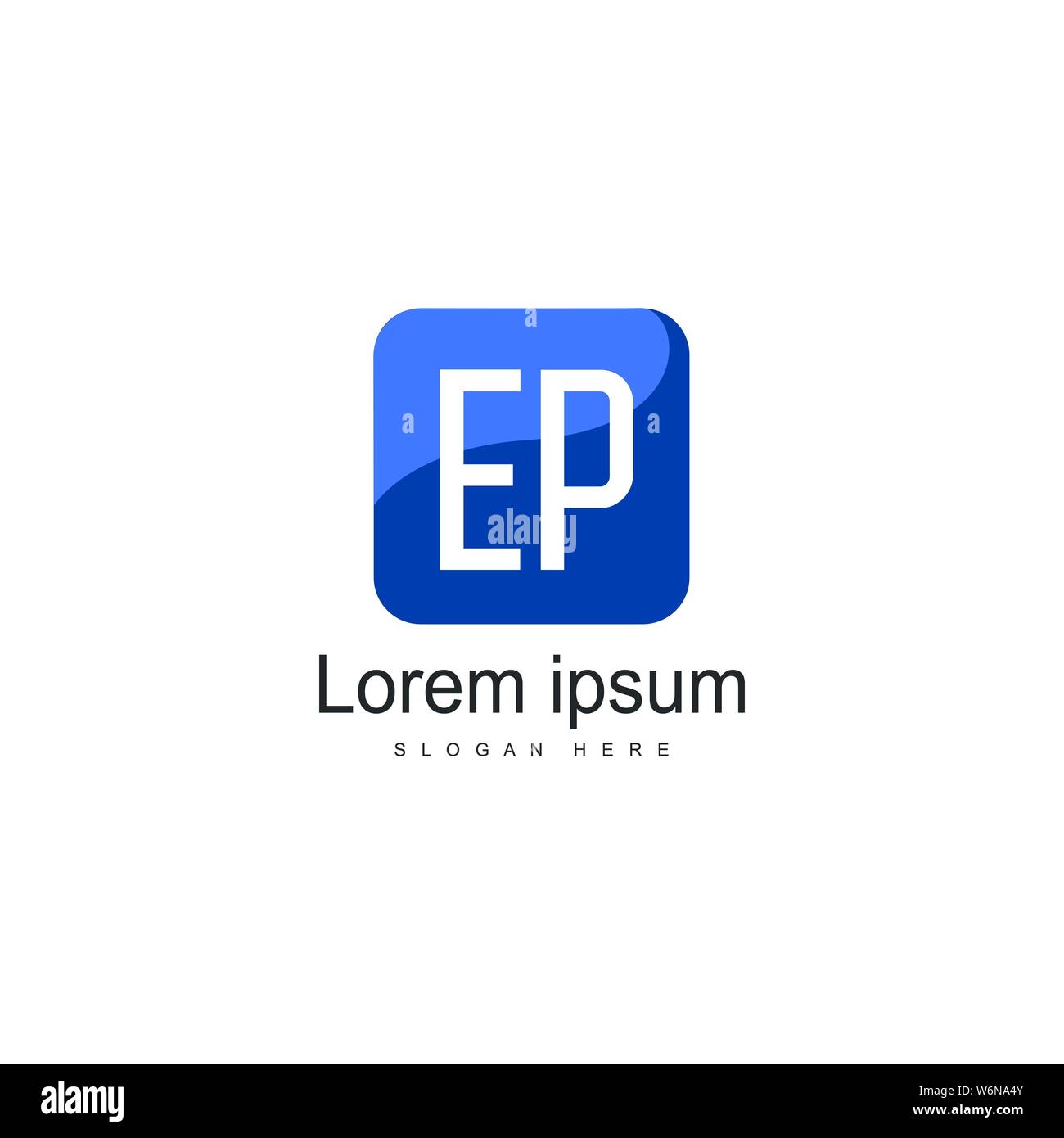 Initial EP logo template with modern frame. Minimalist EP letter logo ...