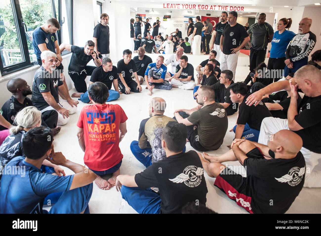 ISTANBUL, TURKEY - Maj 30 - Jun 02. 2019. Kapap instructor Fabian Garcia from Argentina with ...