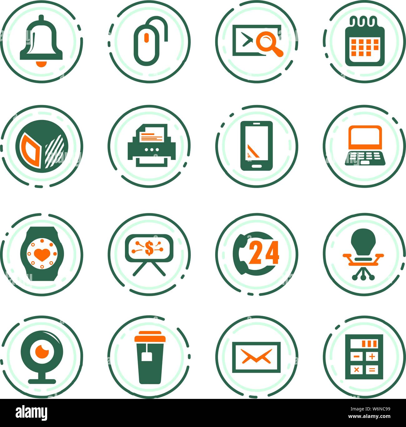 Office vector icons for user interface design Stock Vector Image & Art ...