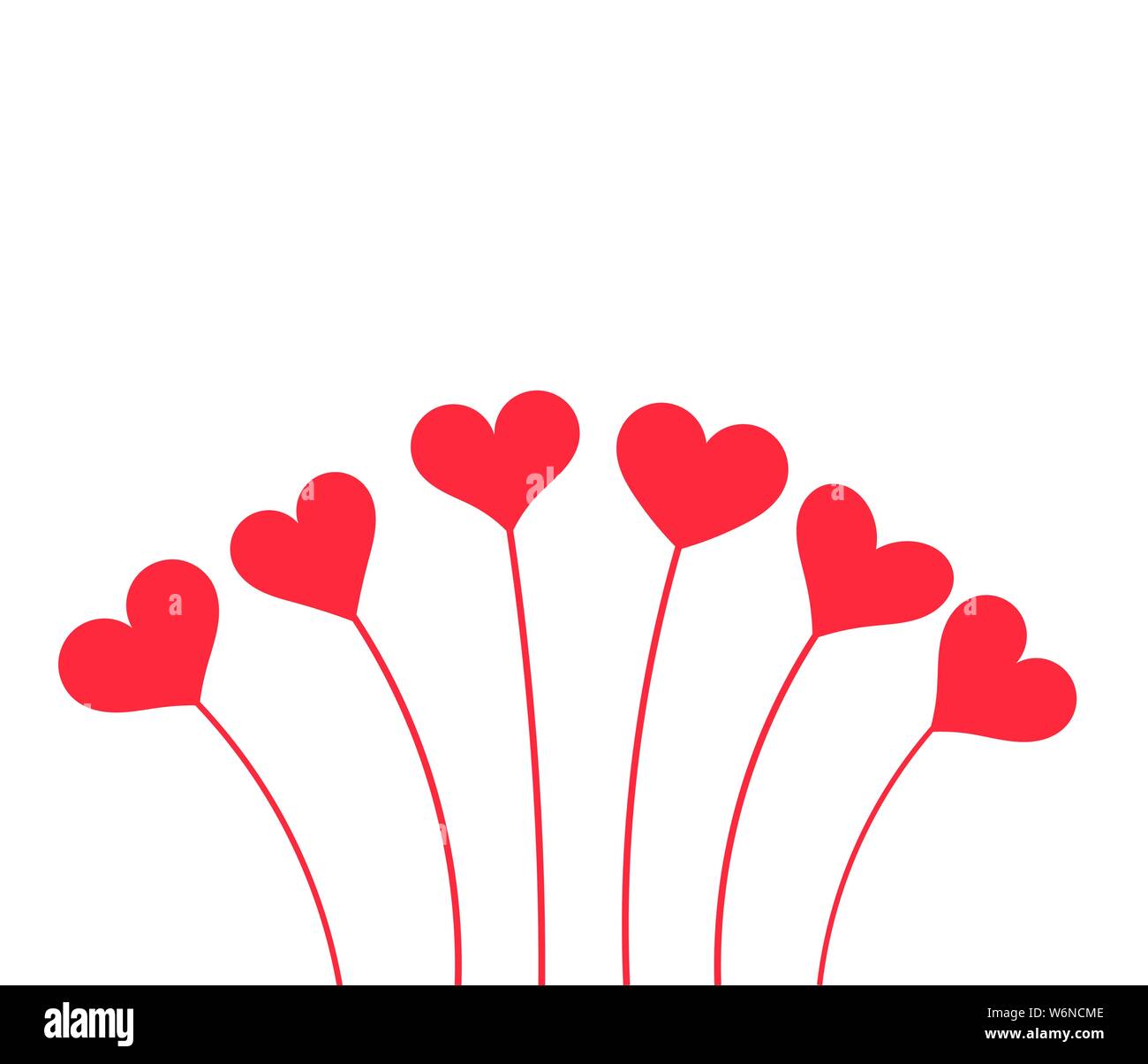 Cute red hearts Valentine's Day background vector illustration Stock ...