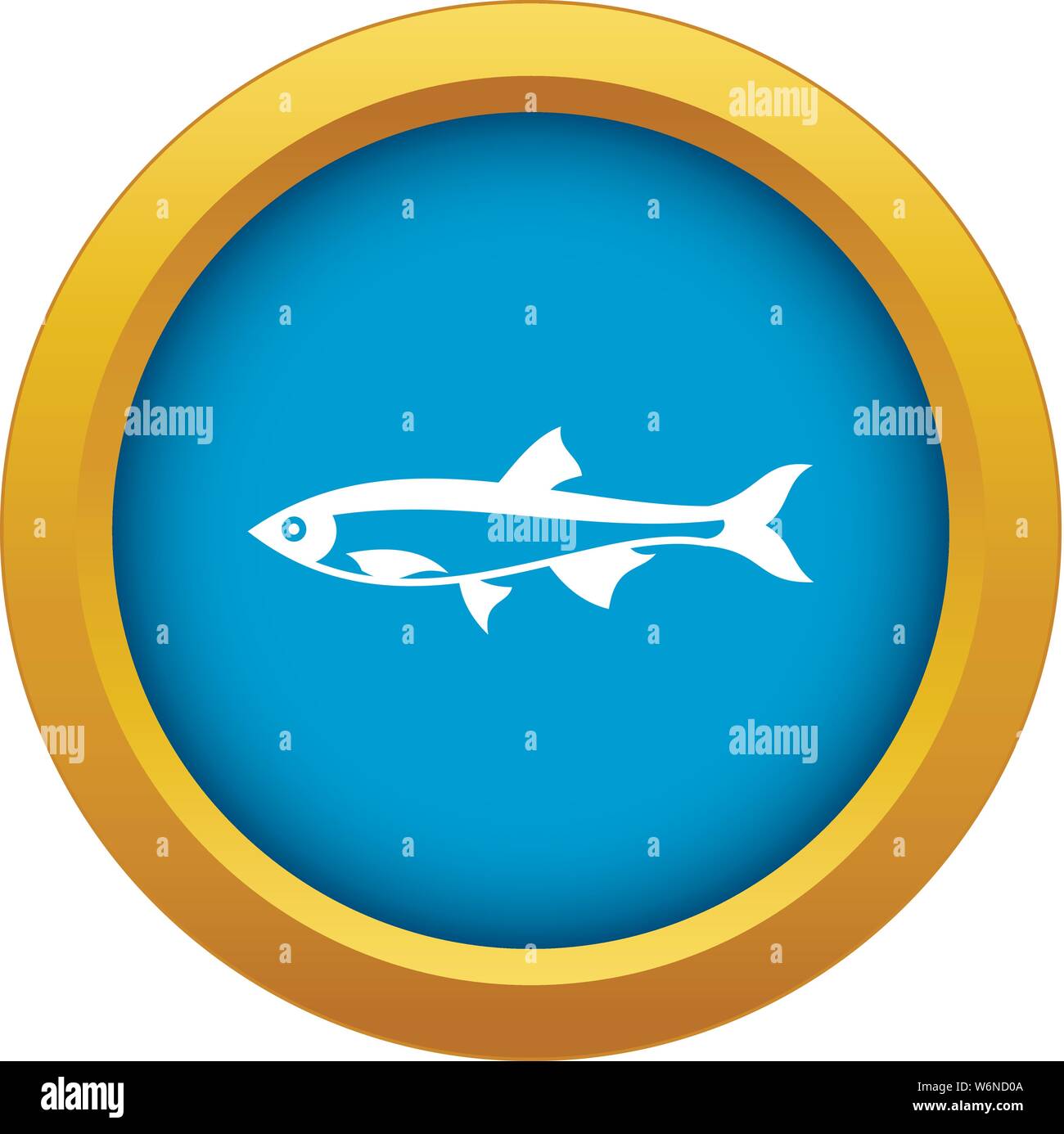 Herring fish icon blue vector isolated Stock Vector Image & Art - Alamy