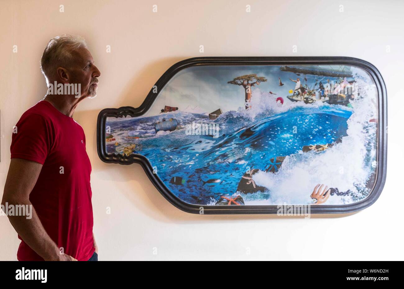 Edinburgh, Scotland, UK. 02nd Aug, 2019. An exhibition of collages and ...