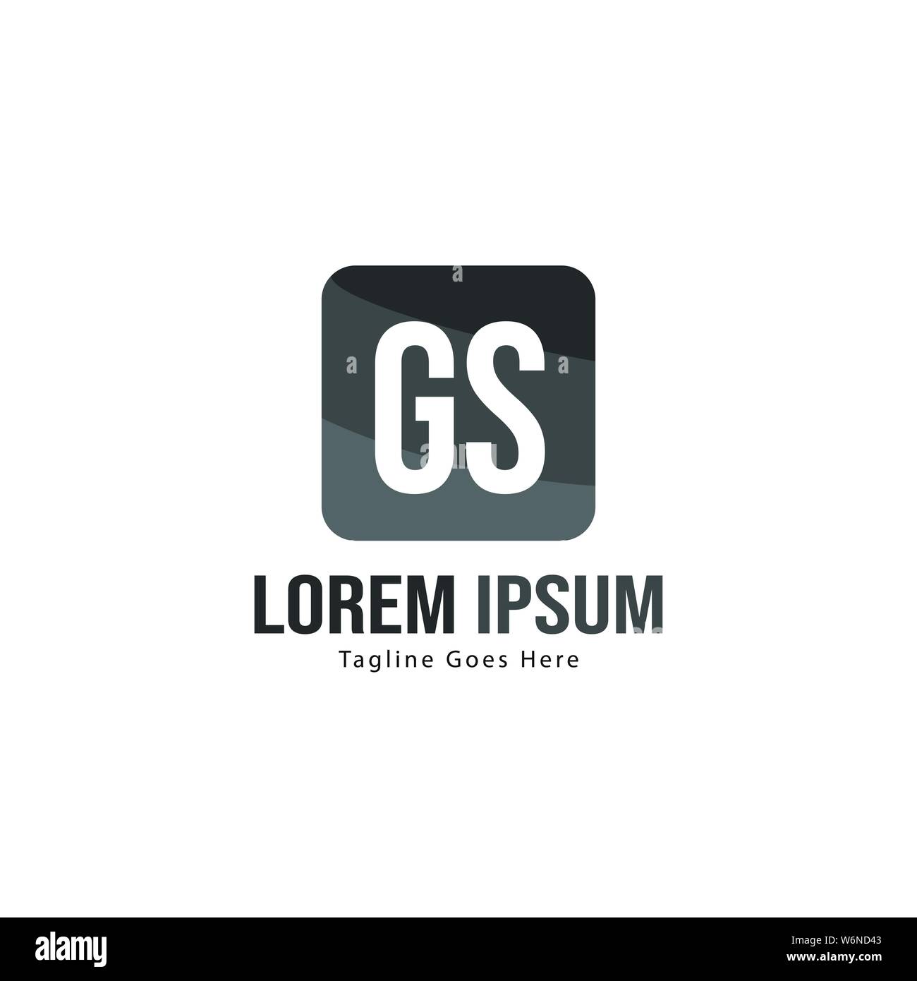 Initial GS logo template with modern frame. Minimalist GS letter logo ...