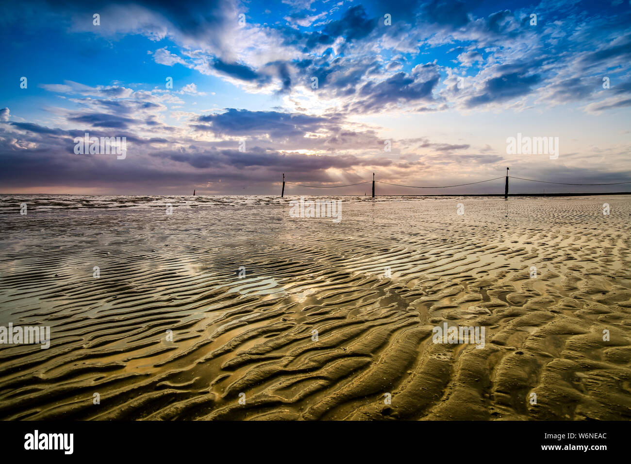 sand beach paradise view in island norderney, travel Germany Stock ...