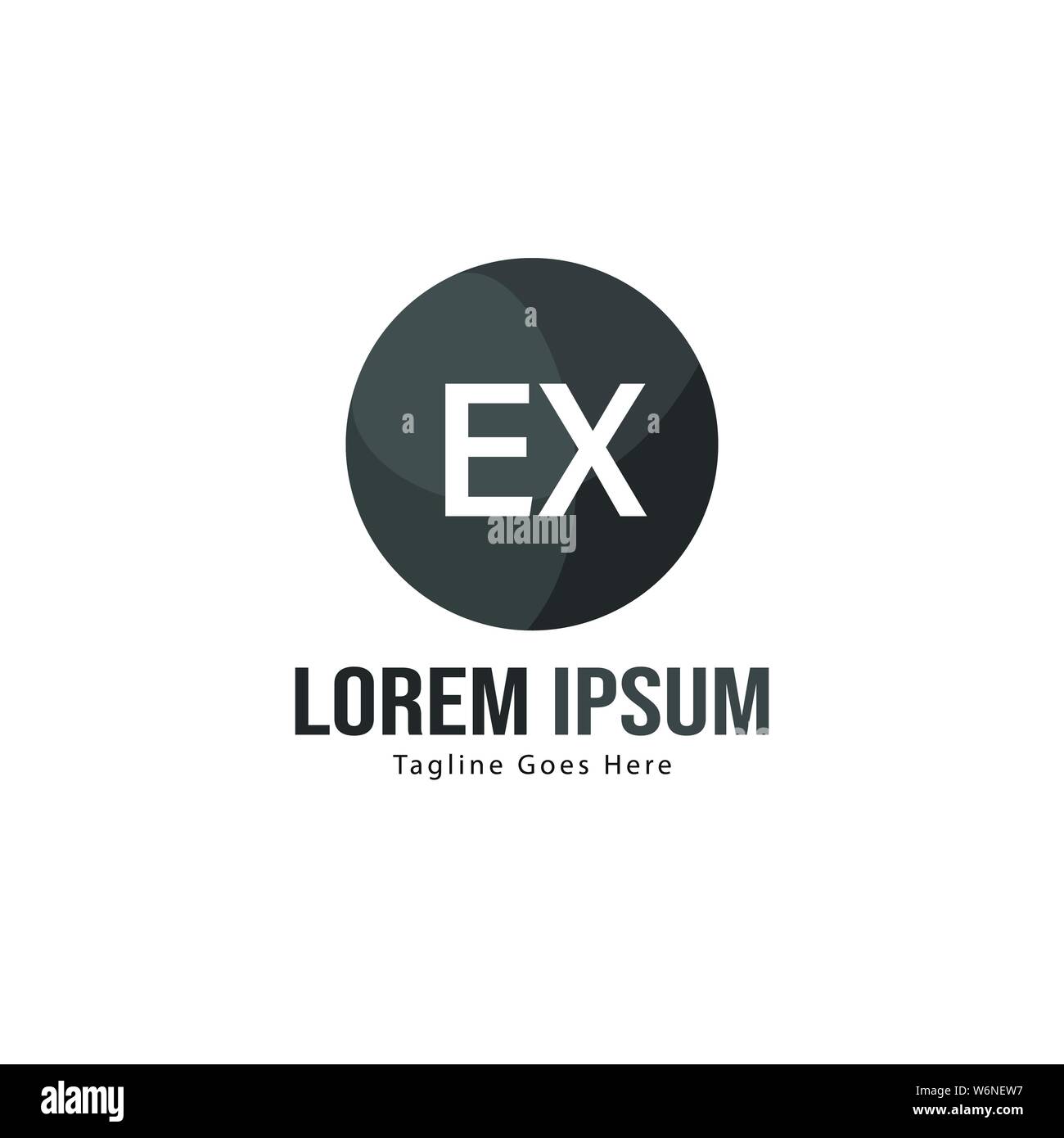Initial EX logo template with modern frame. Minimalist EX letter logo ...