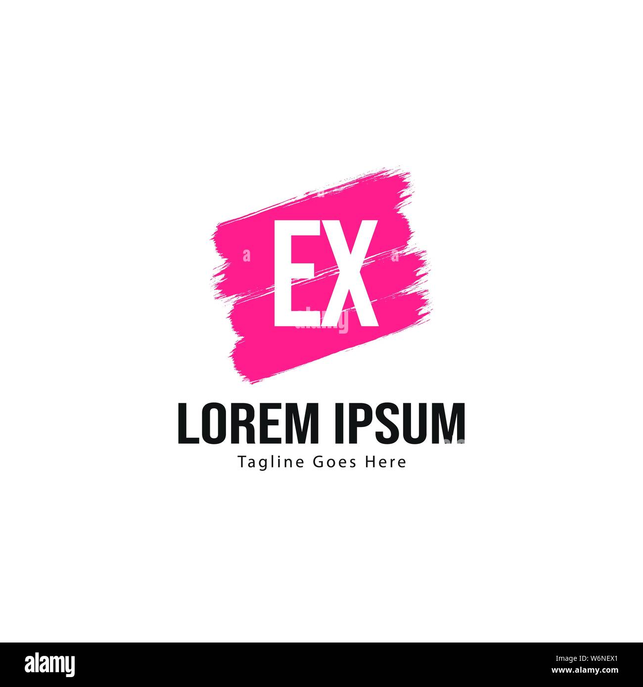 Initial EX logo template with modern frame. Minimalist EX letter logo ...