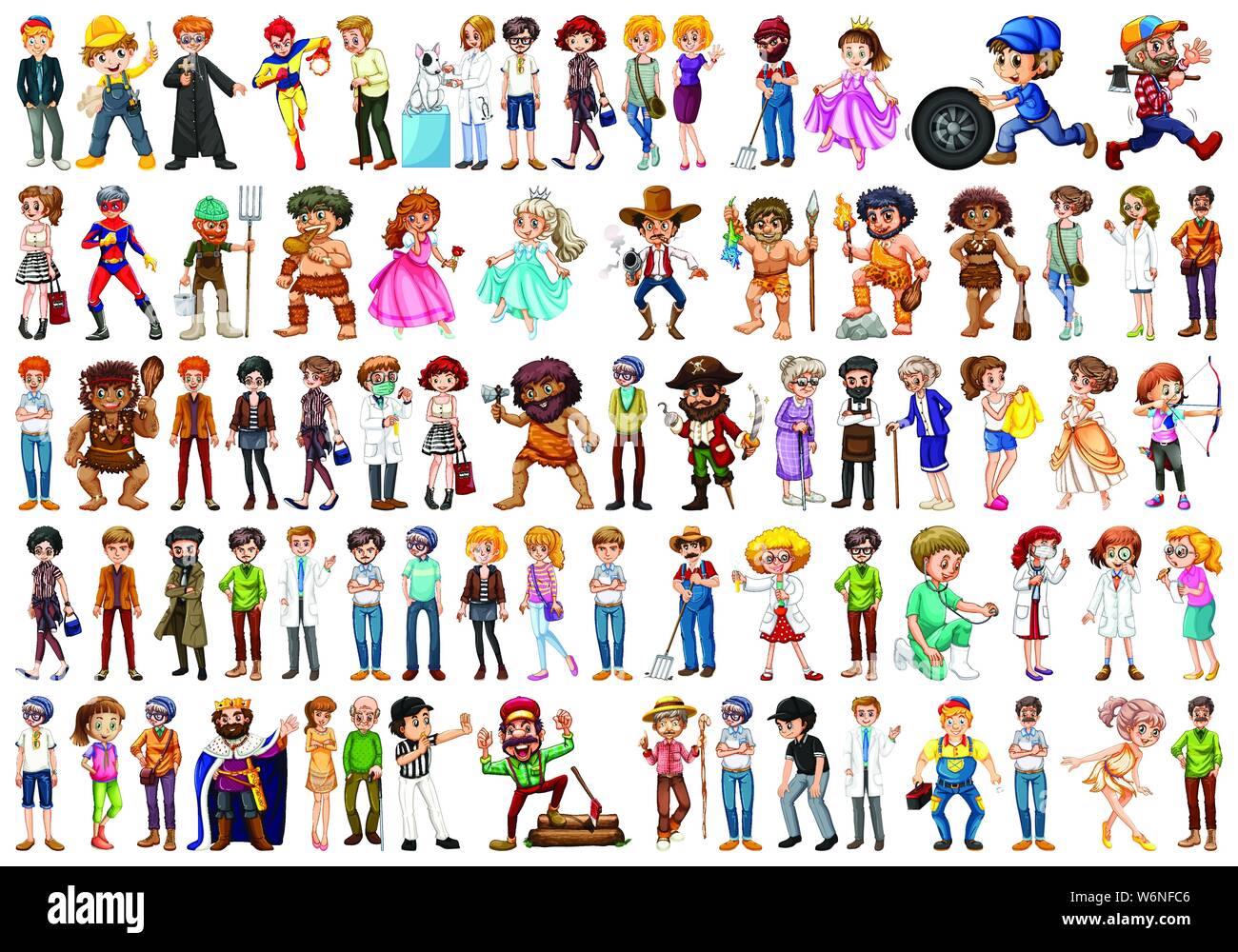 set of simple characters illustration Stock Vector Image & Art - Alamy