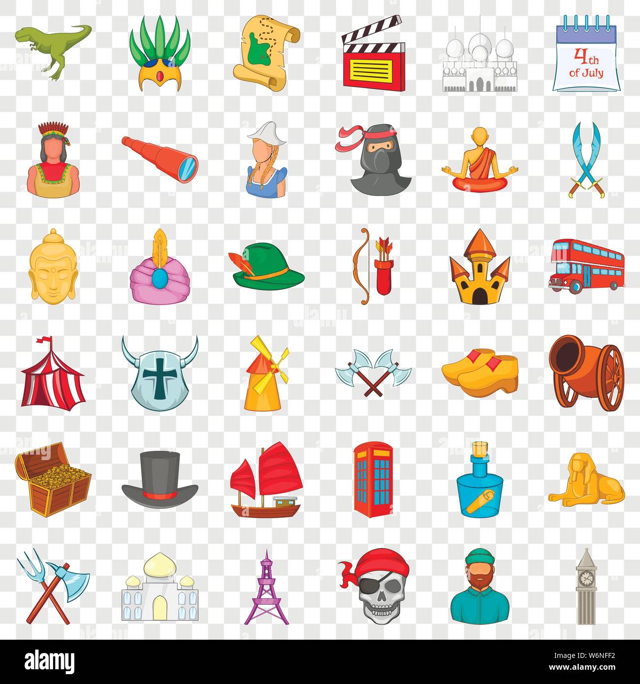 Calendar icons set, cartoon style Stock Vector Image & Art - Alamy