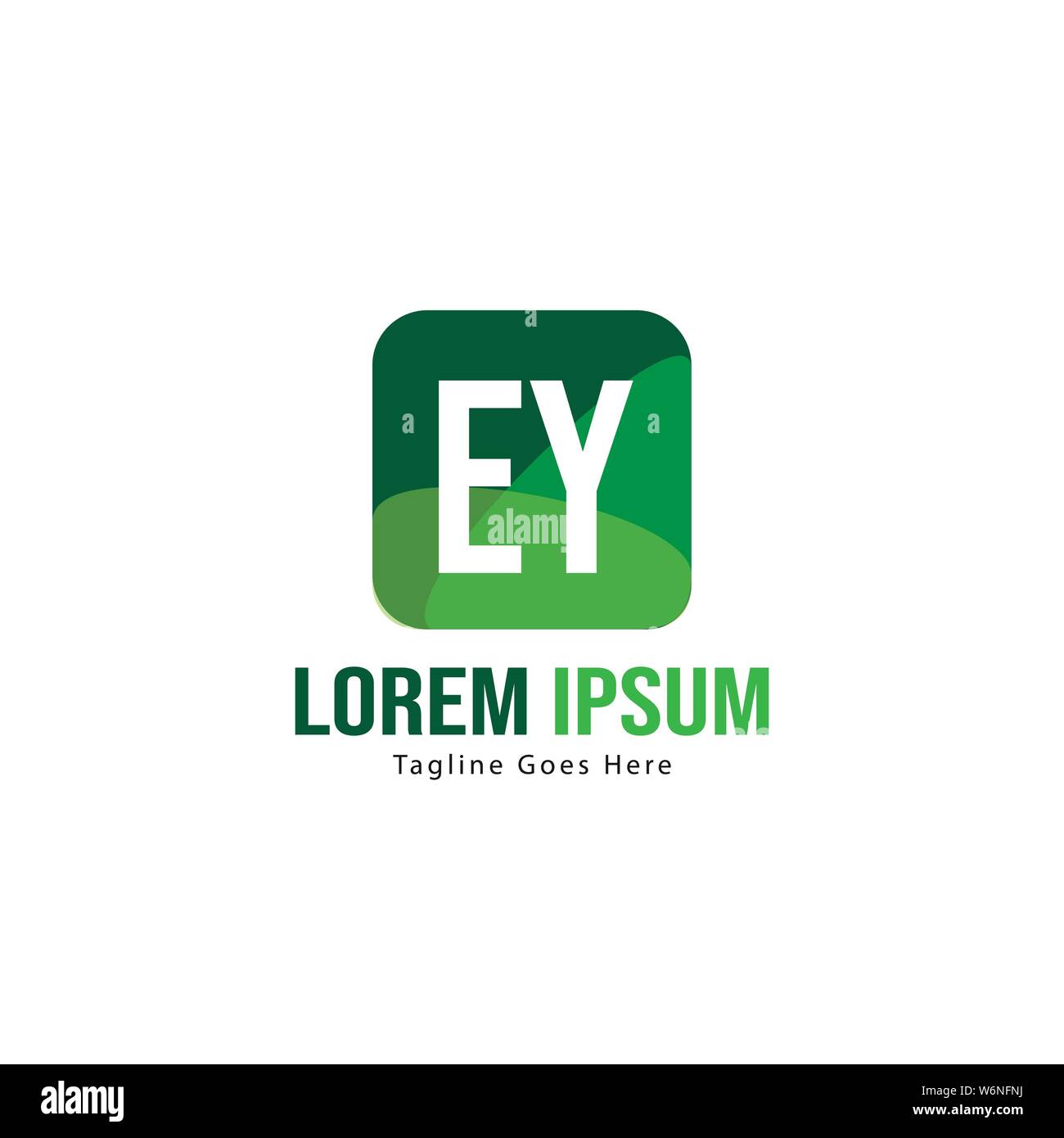Initial EY logo template with modern frame. Minimalist EY letter logo ...