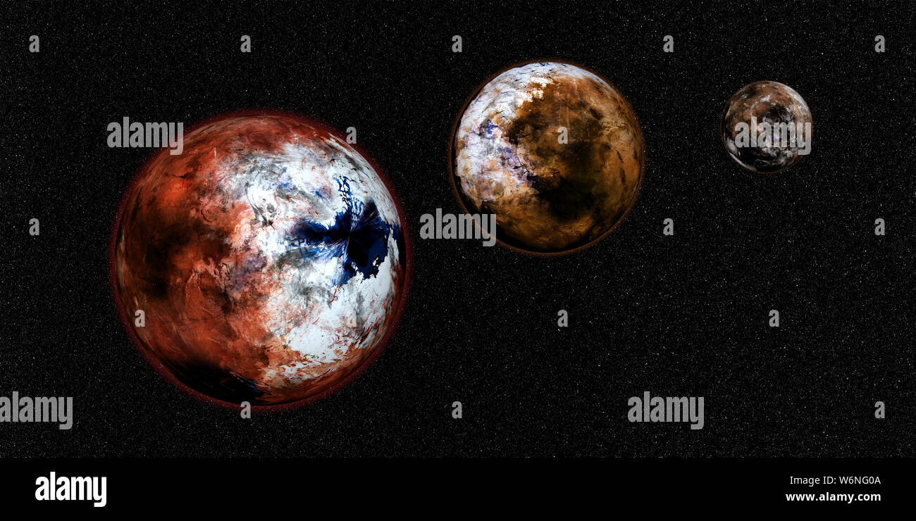 Sci-Fi Space Background 3D image. Extremely detailed and realistic high ...