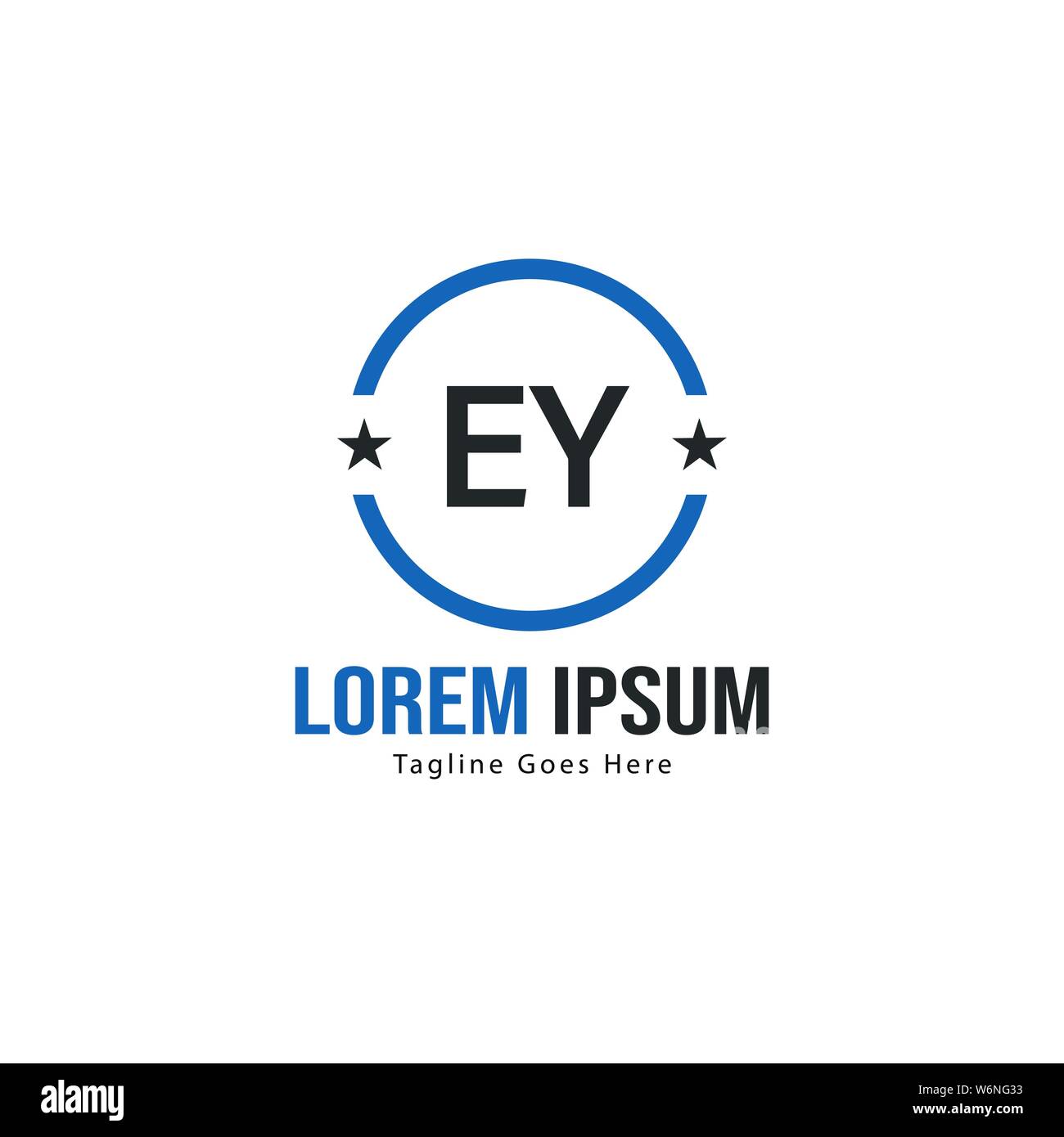 Initial EY logo template with modern frame. Minimalist EY letter logo ...