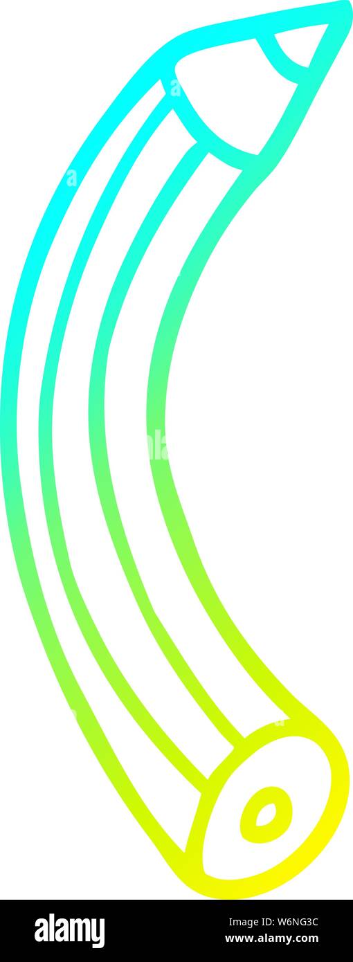 cold gradient line drawing of a cartoon colored pencil Stock Vector ...