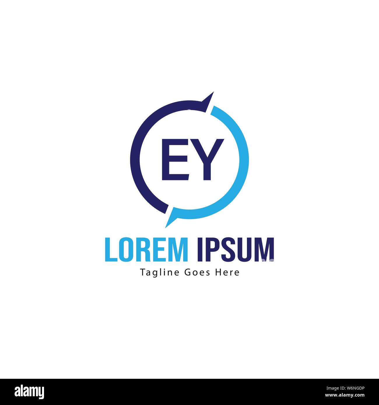 Initial EY logo template with modern frame. Minimalist EY letter logo ...