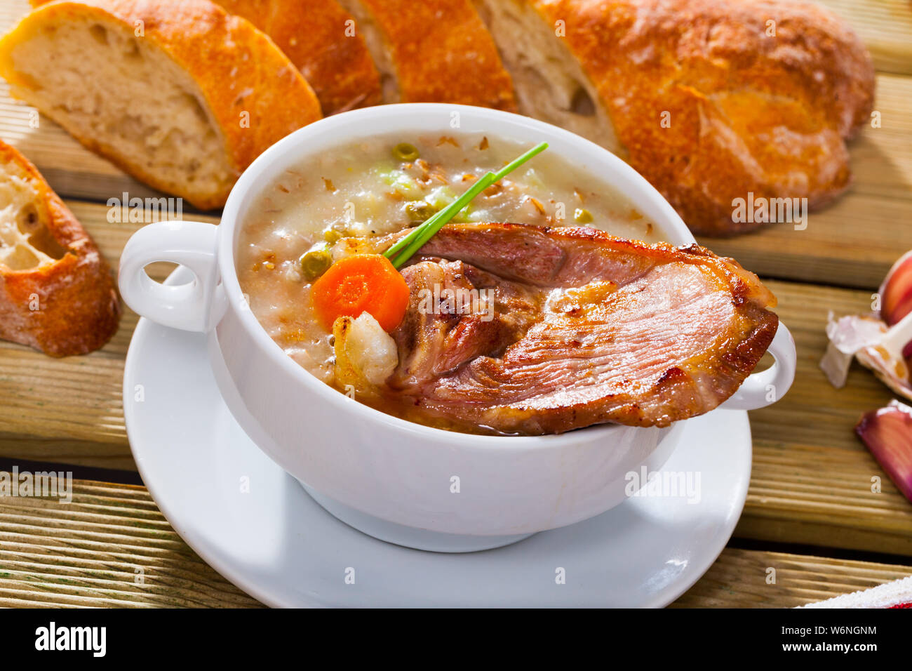 Scotch broth - filling soup from braising cuts of mutton with pearl ...