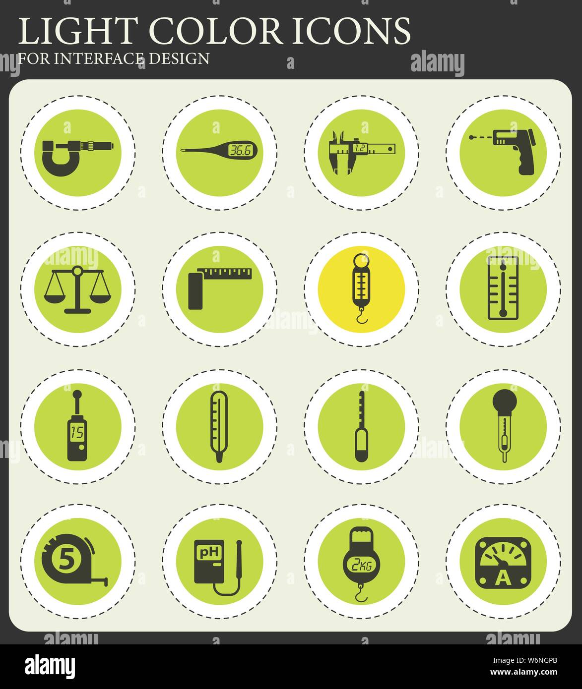measuring tools web icons for user interface design Stock Vector Image ...