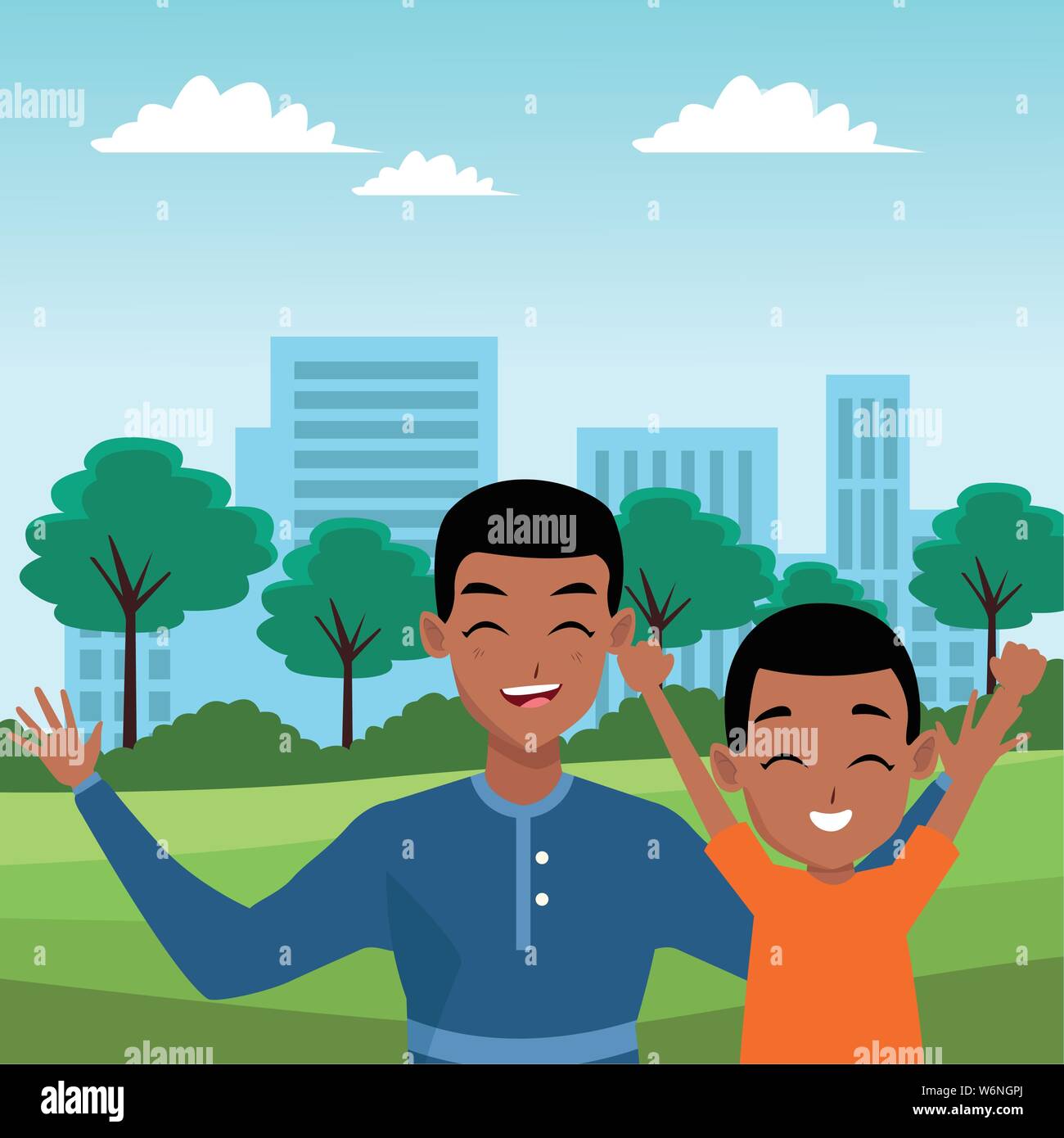 Family parent and children cartoons Stock Vector Image & Art - Alamy