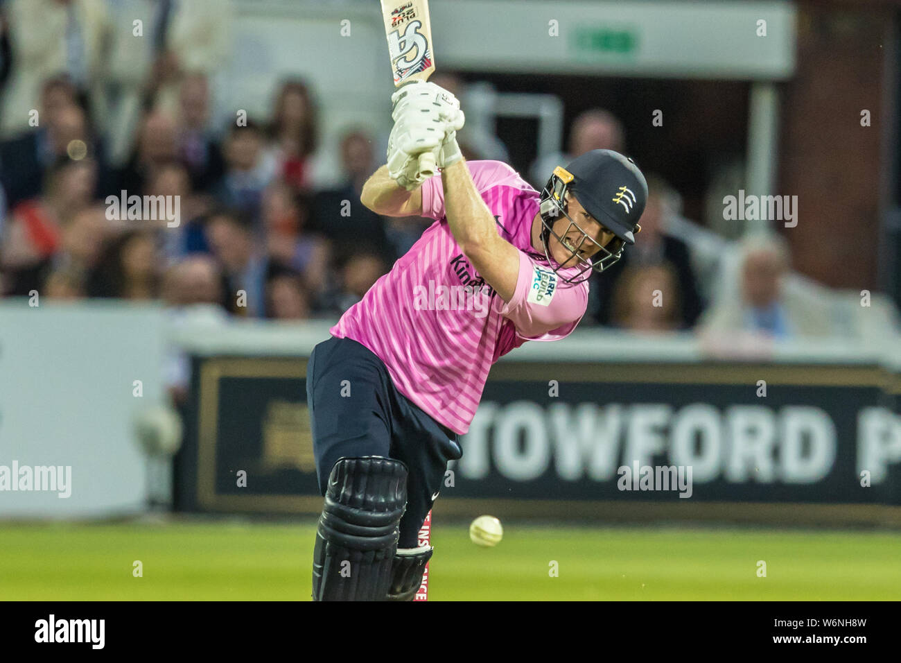London, UK.1 August, 2019. Eoin Morgan batting for Middlesex against ...