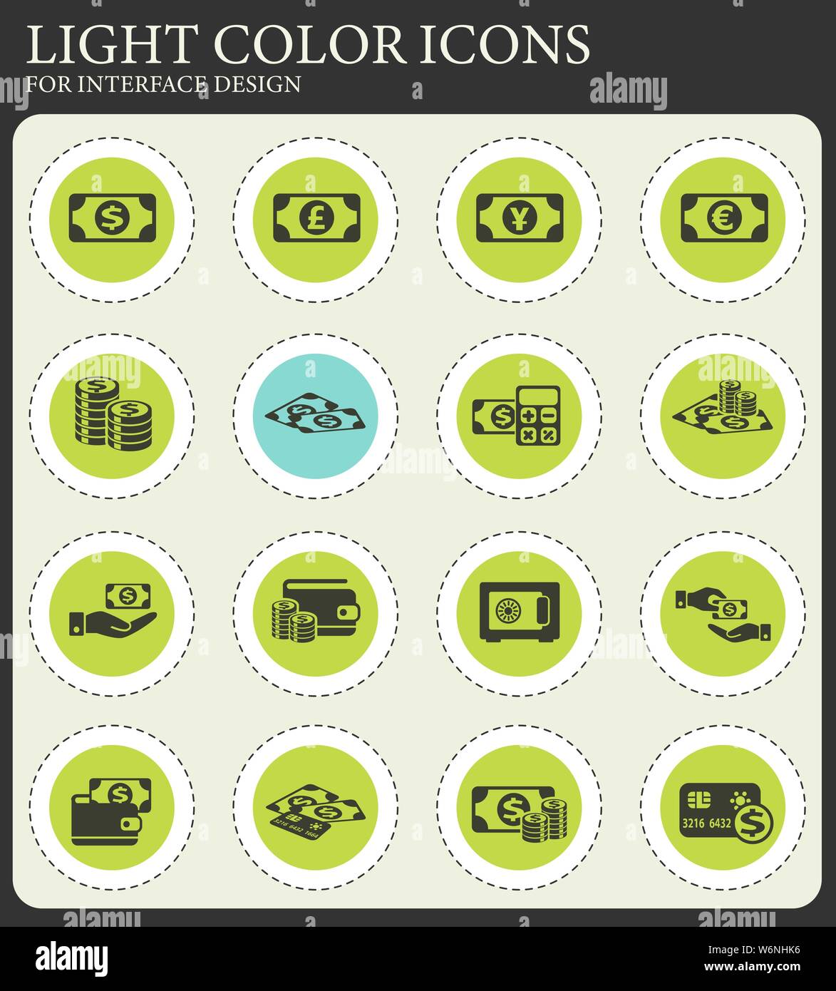 money symbols vector icons for web and user interface design Stock ...