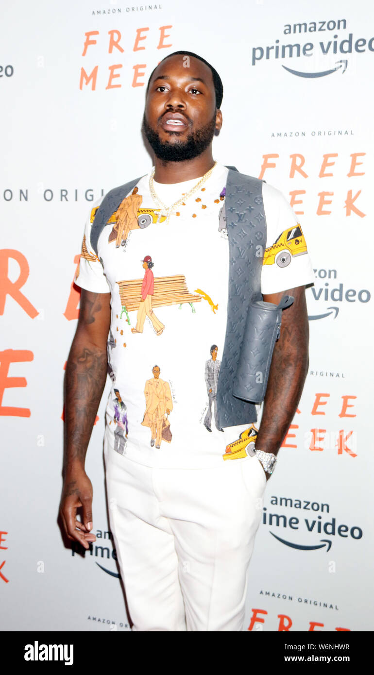 August 01, 2019. Meek Mill, attend Amazon Prime Video premiere of Free ...