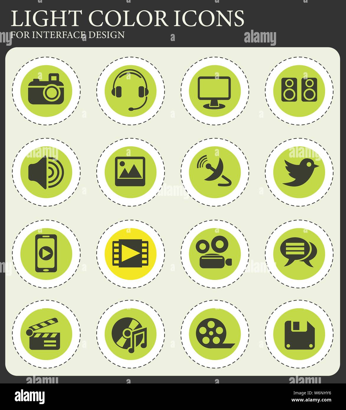 media icons web icons for user interface design Stock Vector Image ...