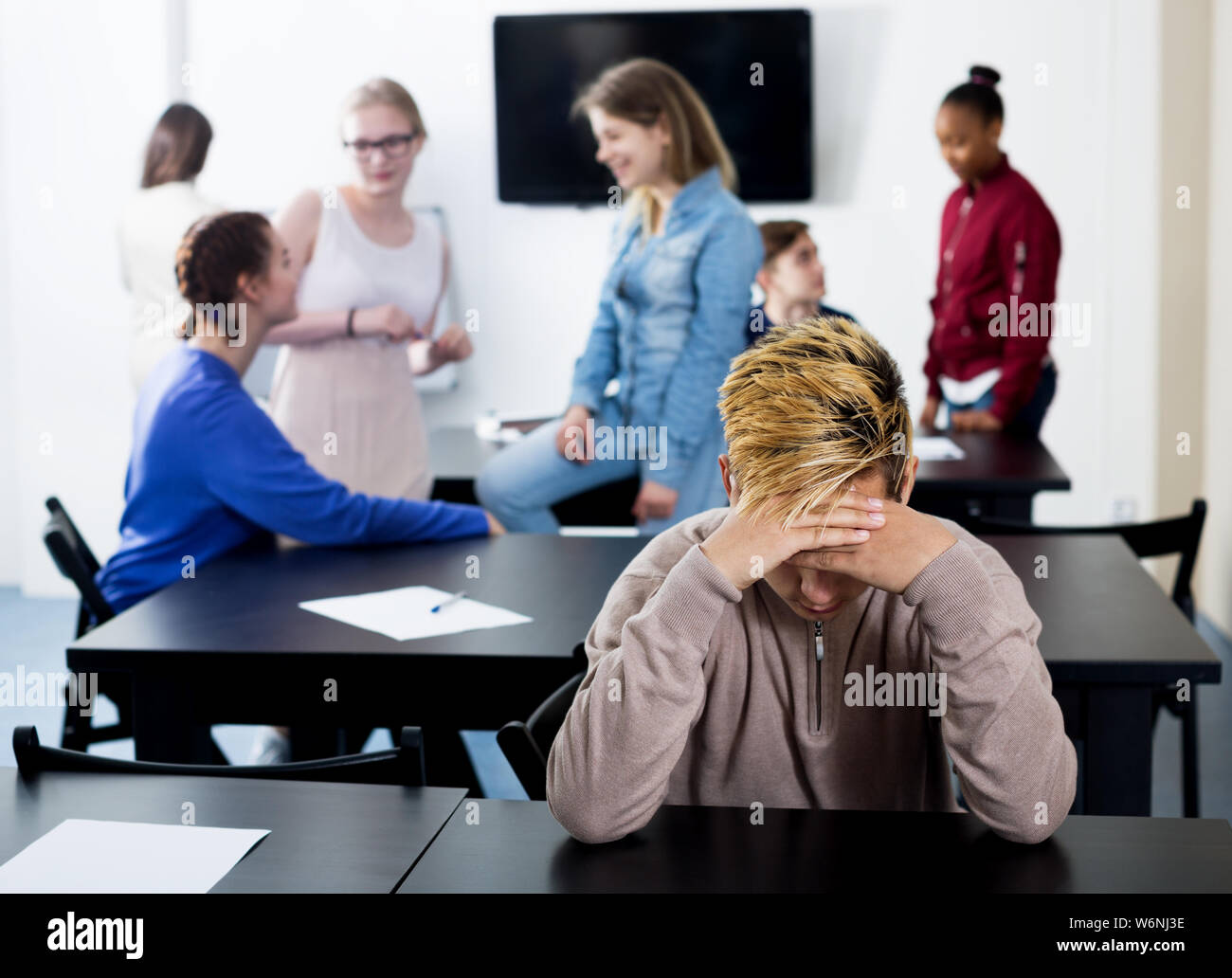 Shy boy girls hi-res stock photography and images - Alamy
