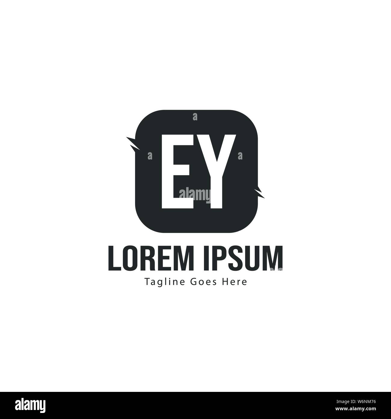 Initial EY logo template with modern frame. Minimalist EY letter logo ...