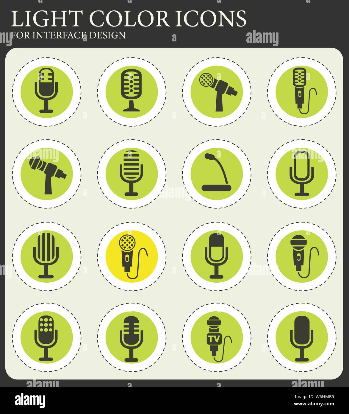 microphone web icons for user interface design Stock Vector Image & Art ...