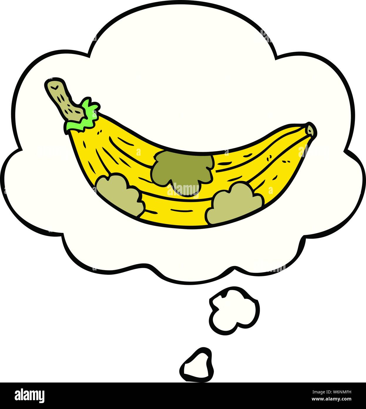 cartoon old banana with thought bubble Stock Vector Image & Art - Alamy