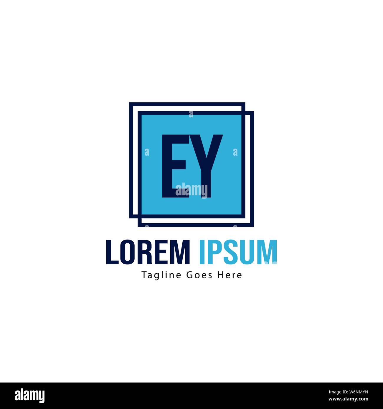 Initial EY logo template with modern frame. Minimalist EY letter logo ...