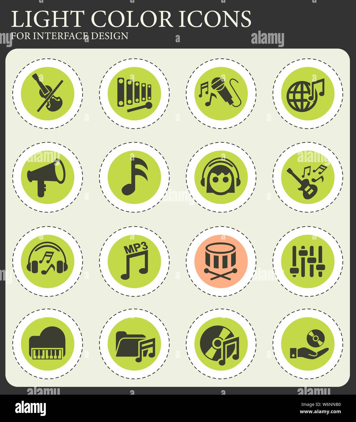 music web icons for user interface design Stock Vector Image & Art - Alamy