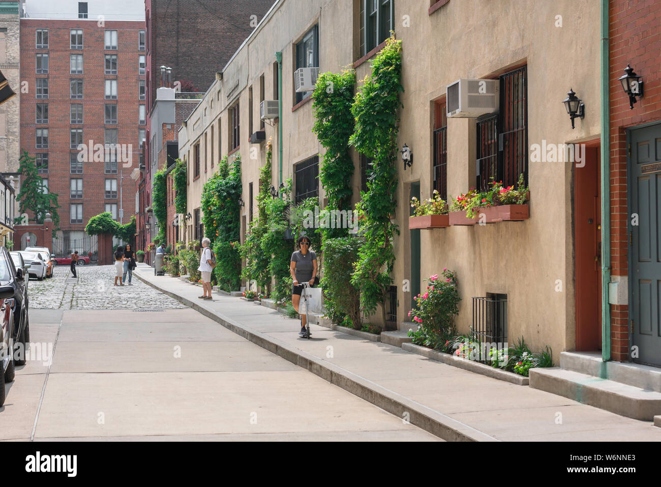 Washington Mews, view in summer of houses lining Washington Mews in the ...