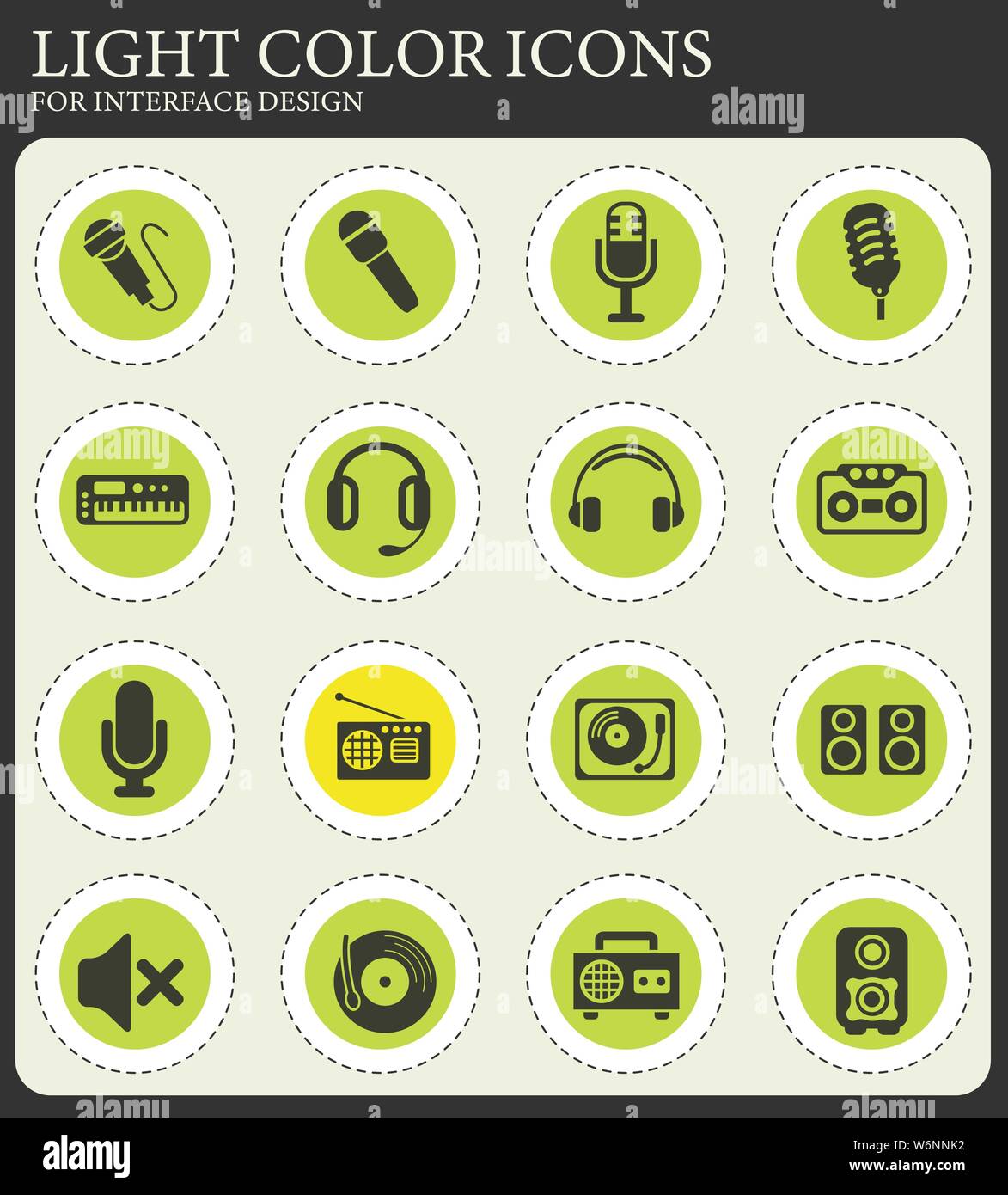 musical equipment web icons for user interface design Stock Vector ...
