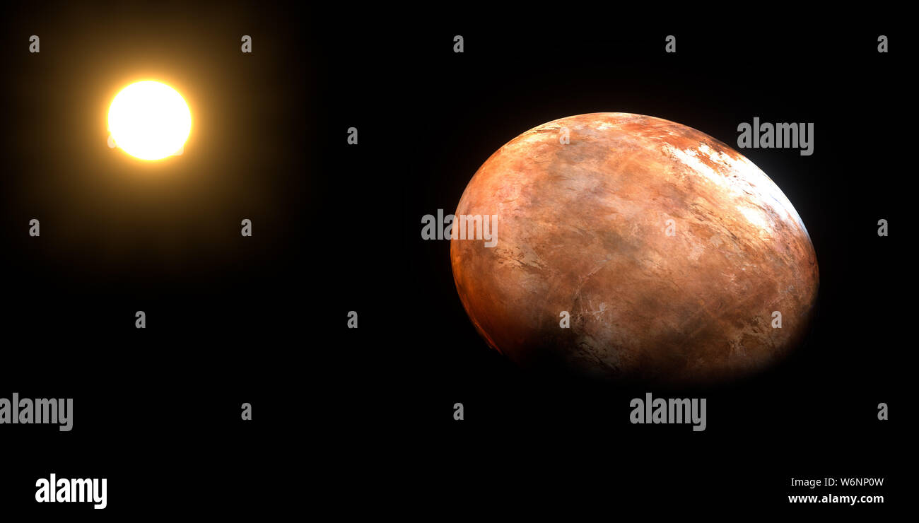 Scorching Hot Hellish Deformed, Evaporated Planet. Extremely detailed ...