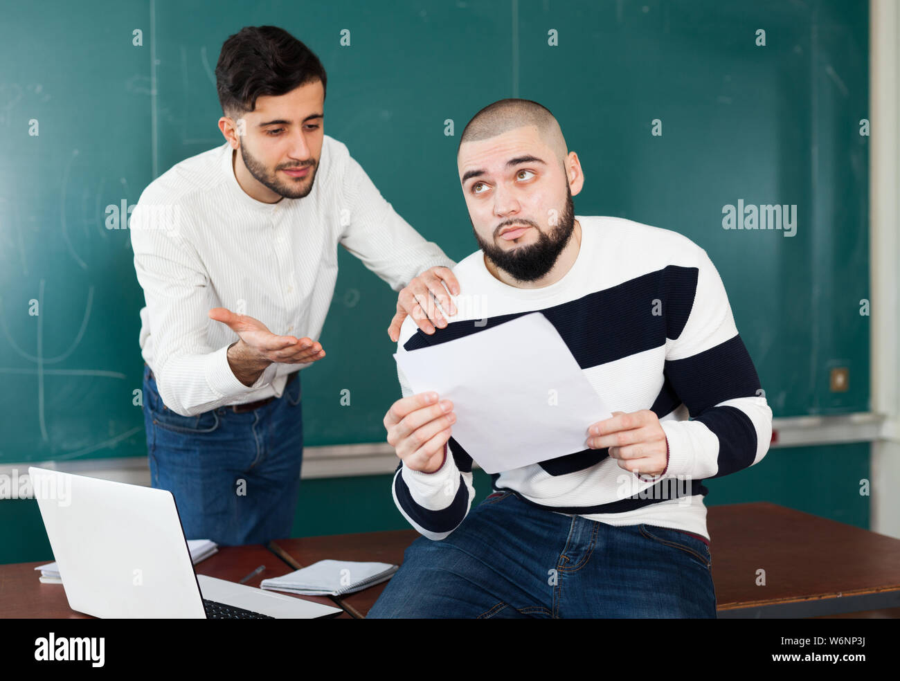 University class two students upset hi-res stock photography and images ...