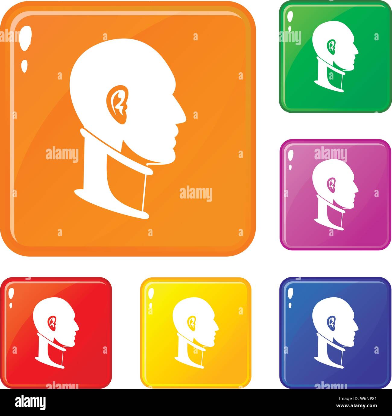 Cervical collar icons set vector color Stock Vector Image & Art - Alamy