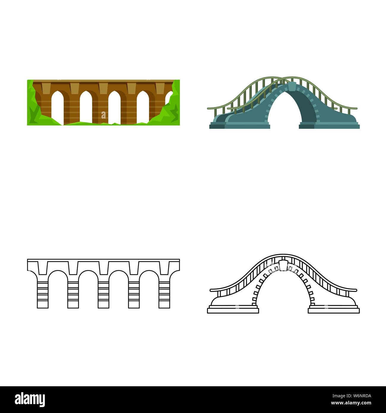 Isolated object of connection and design symbol. Collection of ...