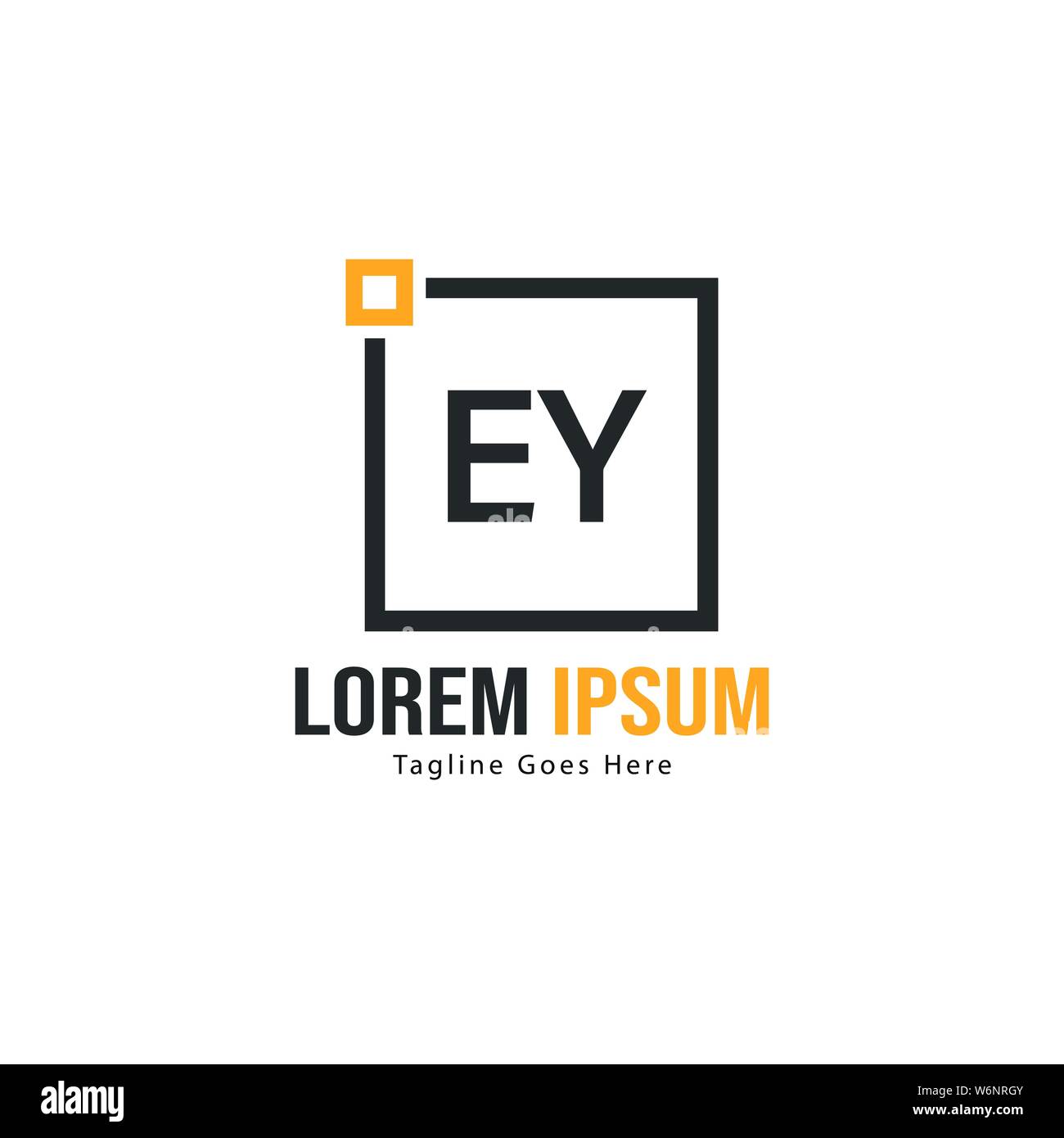 Initial EY logo template with modern frame. Minimalist EY letter logo ...