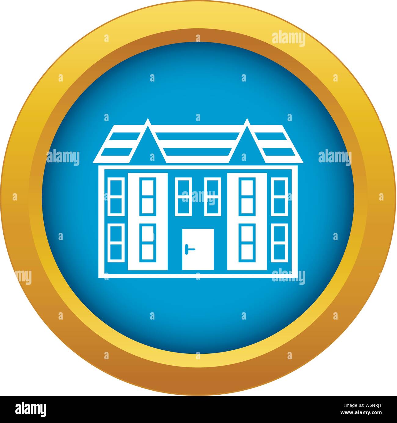 Large two-storey house icon blue vector isolated Stock Vector Image ...