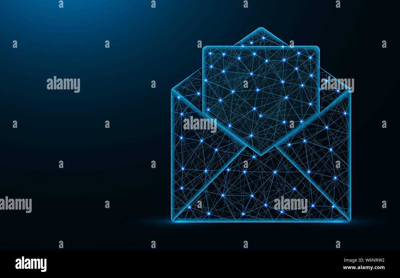 Open mail envelope poly design, mail abstract geometric image, letter ...