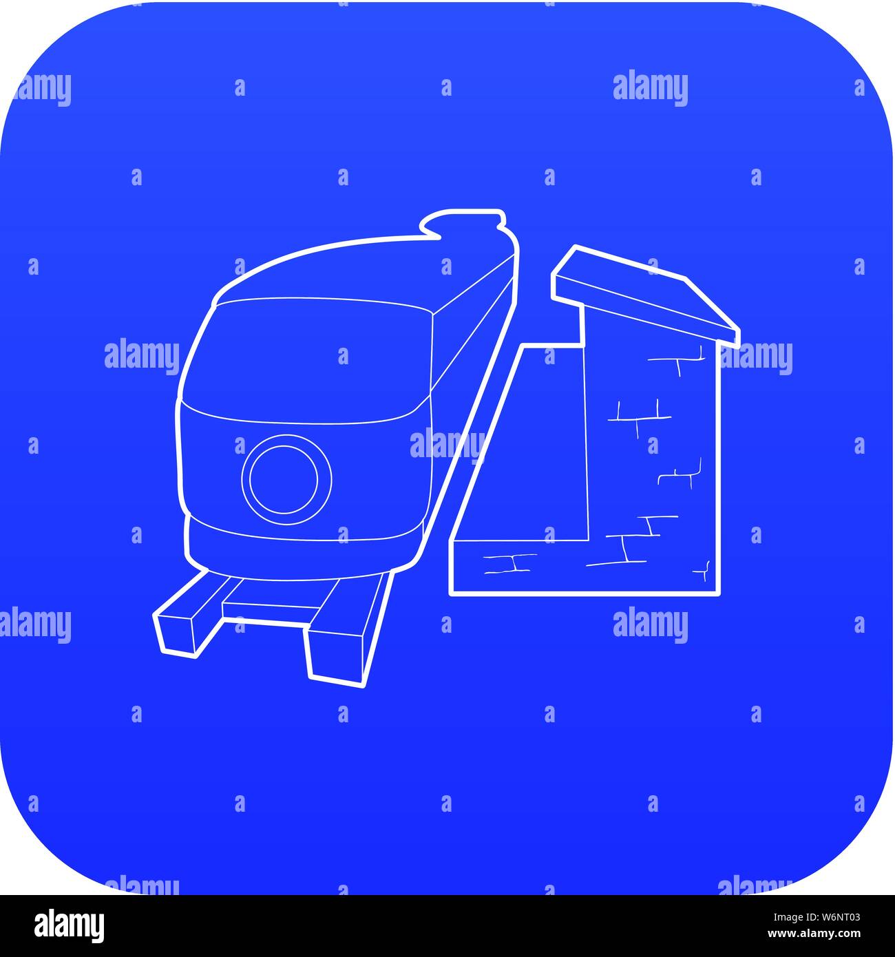 Train icon blue vector Stock Vector Image & Art - Alamy