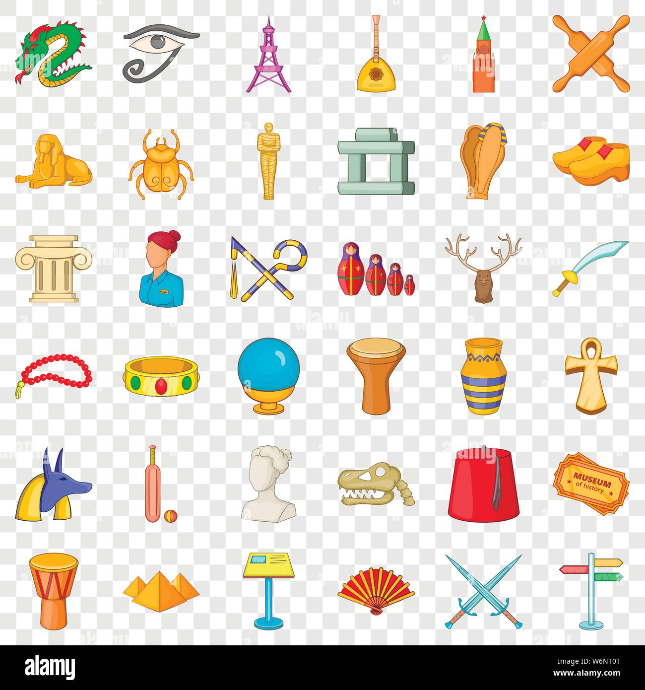 Ancient icons set, cartoon style Stock Vector Image & Art - Alamy